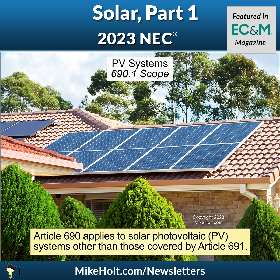 Solar, Part I, based on the 2023 NEC