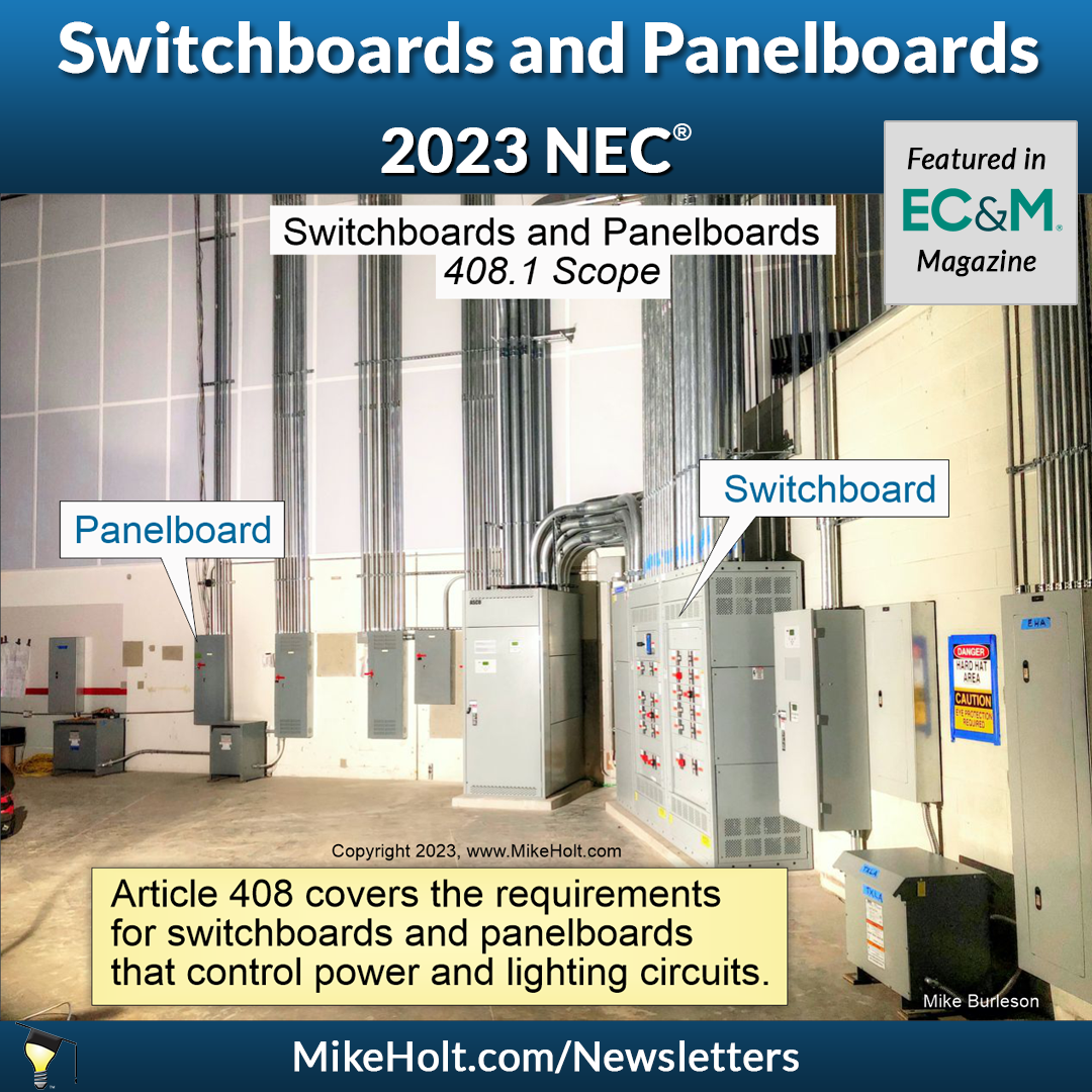 Switchboards and Panelboards, based on the 2023 NEC