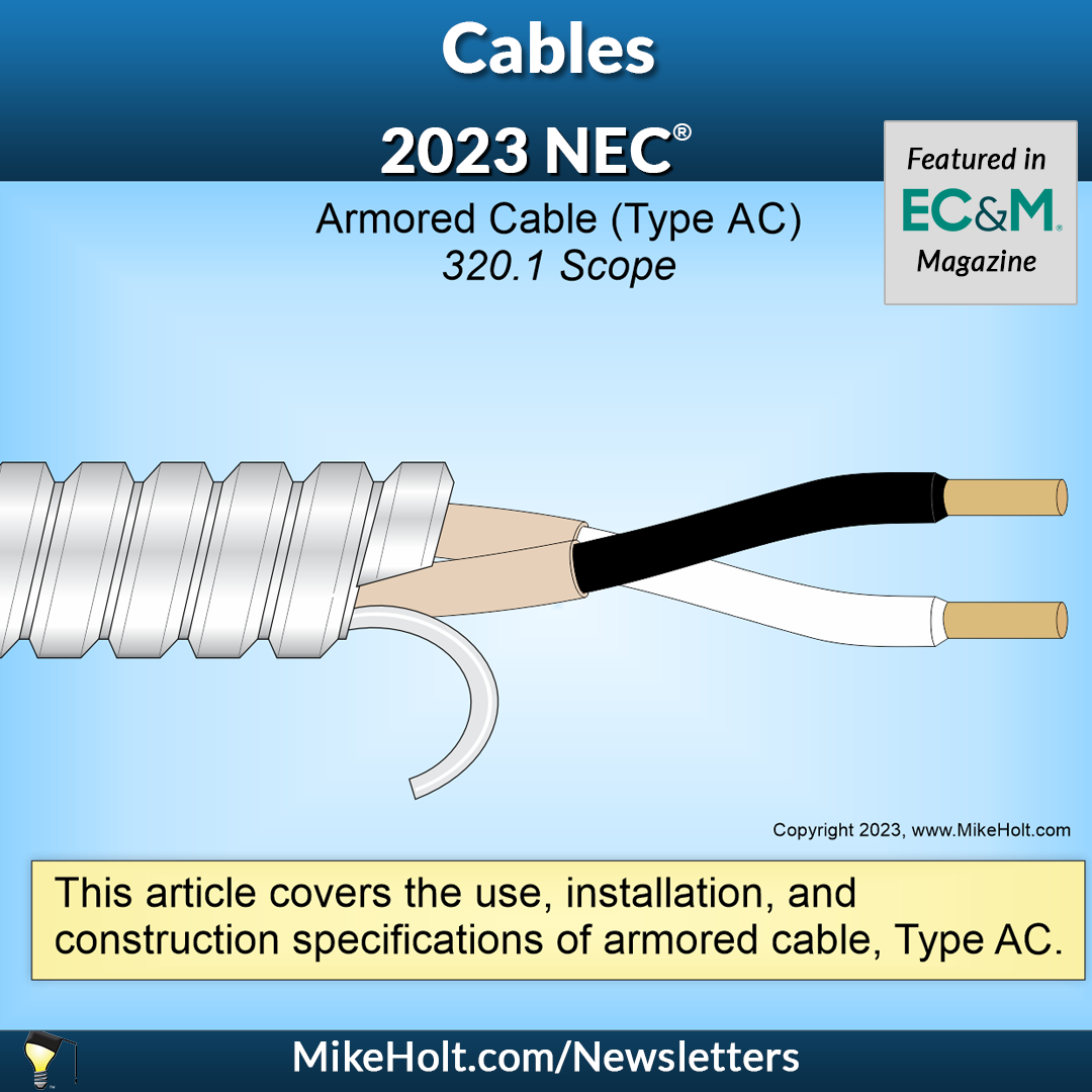 Cables, based on the 2023 NEC