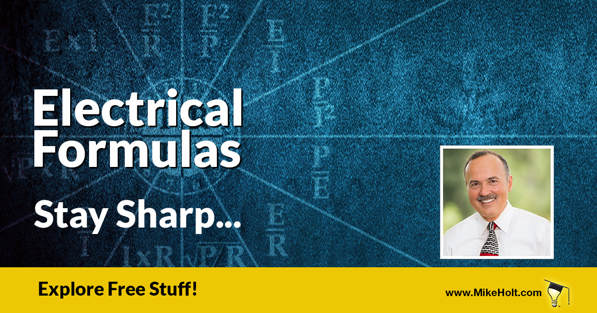 Free Resource - Important Electrical Formulas