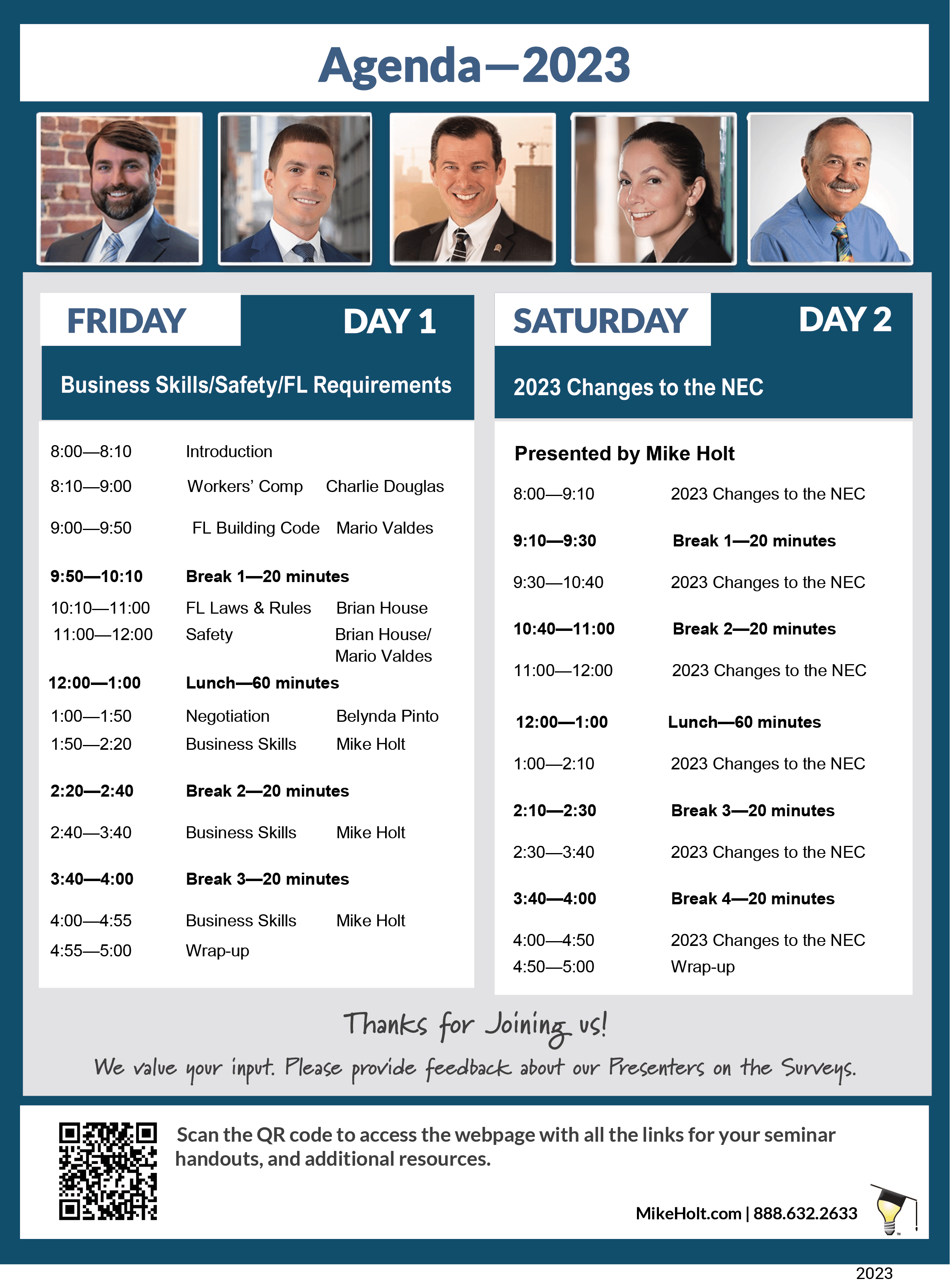 Mike Holt Seminar Handouts